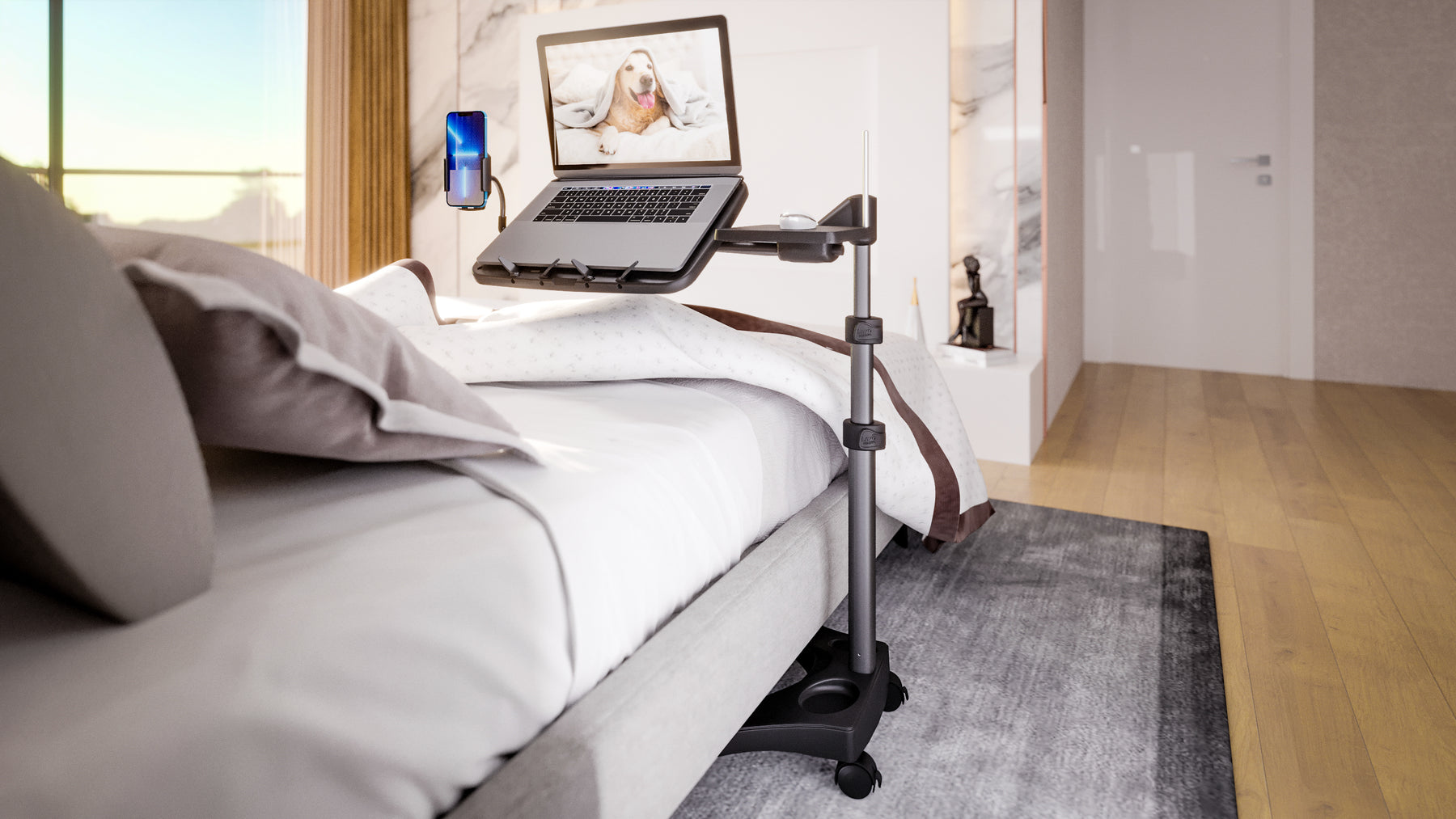 LEVO G2 V16 Rolling Laptop Workstation Stand Cart - WITH MOUSE TRAY and ...